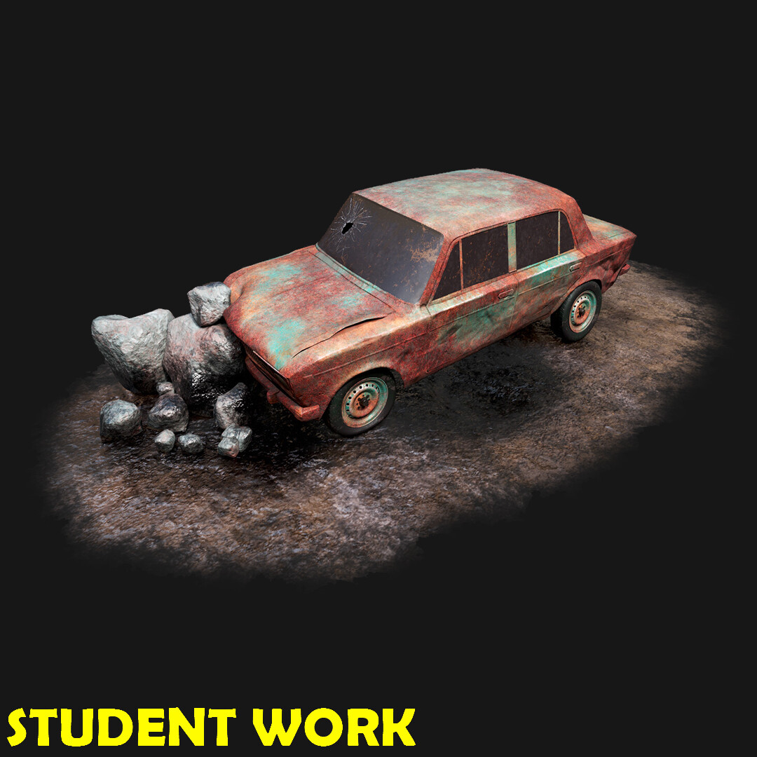 ArtStation - Rusty Damage Car