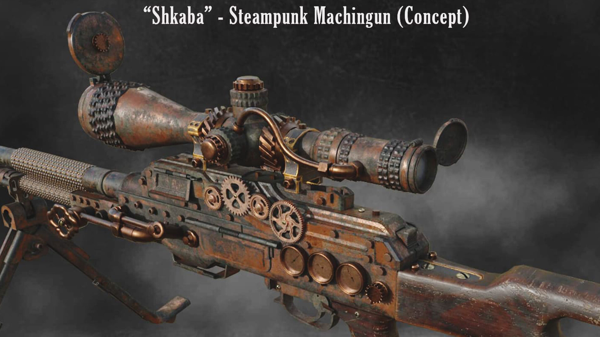 ArtStation - "Shkaba" - Steampunk Machingun ( Concept )