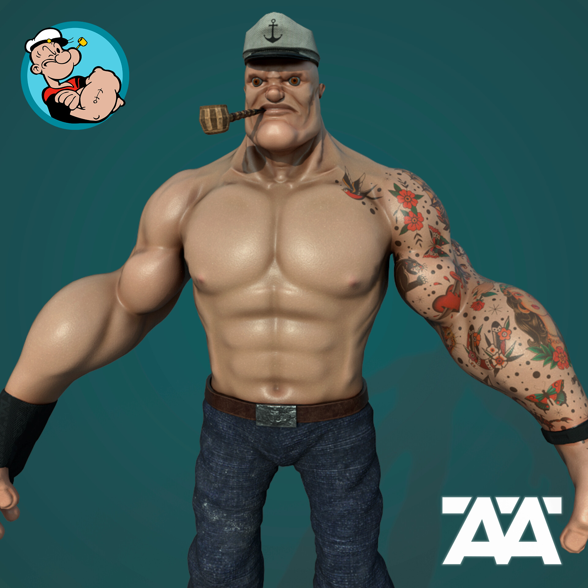 ArtStation - Popeye the Sailor | Low Game