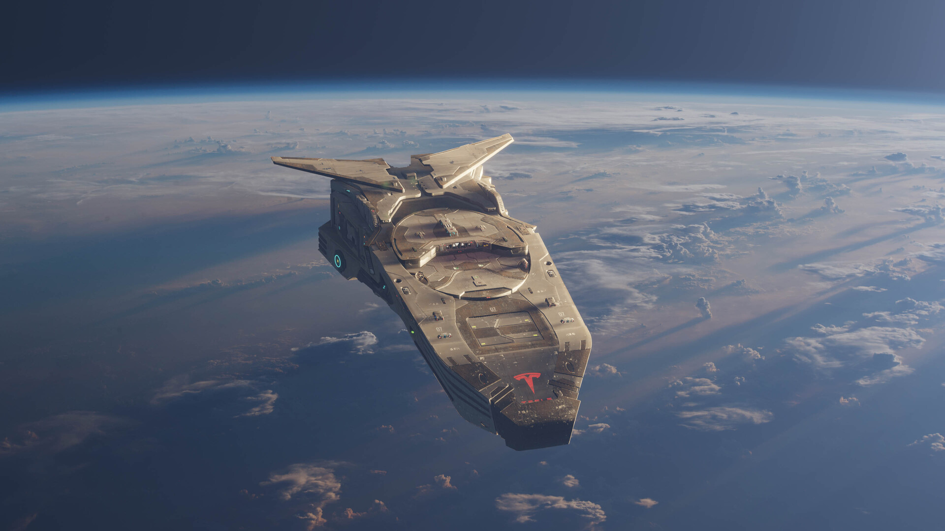 ArtStation - Tesla Spaceship