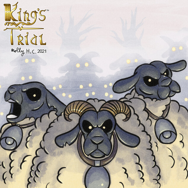 ArtStation - King's Trial: Evil Sheep card illustration