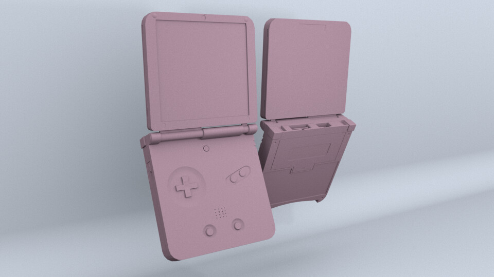 ArtStation - Gameboy Advance SP Hard Surface Model