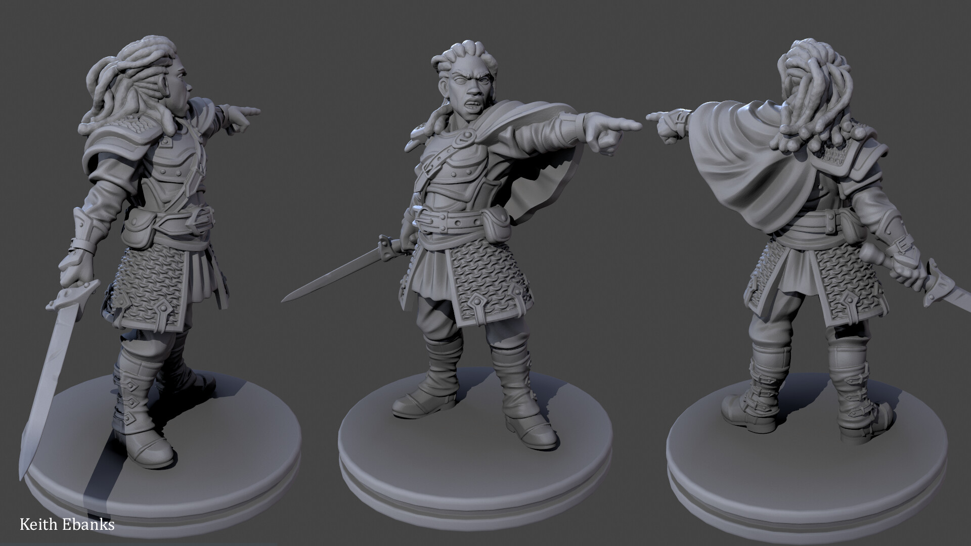 ArtStation - Guard Captain - 3D printable mini