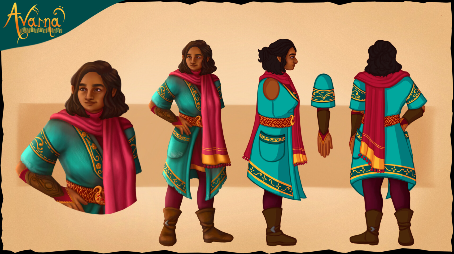 ArtStation - Avarna - Veena Character Design