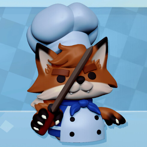 ArtStation - Overcooked 2 (fanart) - Fox chef