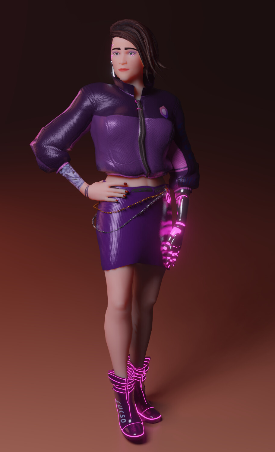 ArtStation - 3d character semi-real female #OPTIMIZED #30Kfaces model