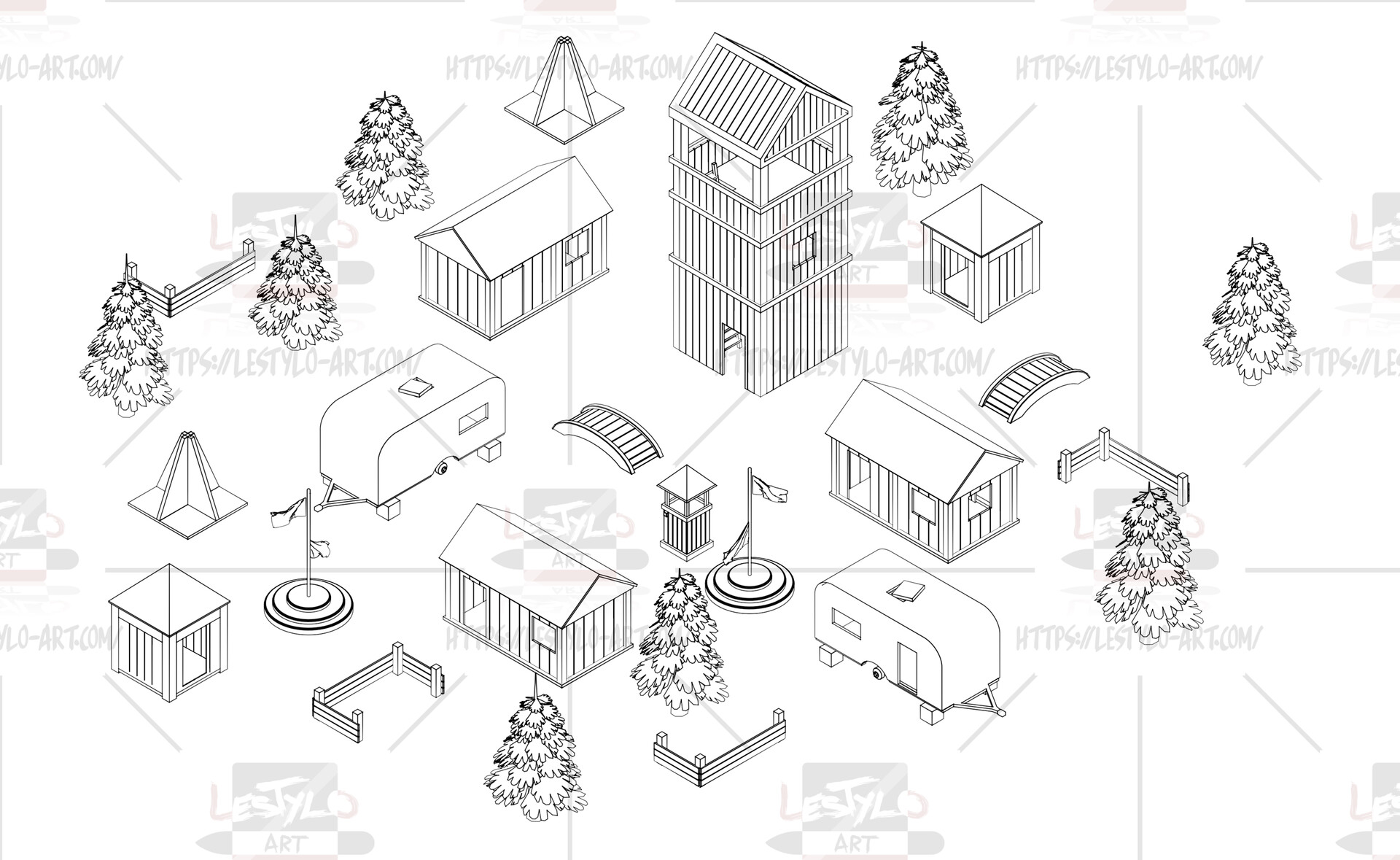 ArtStation - Map for paintball themepark