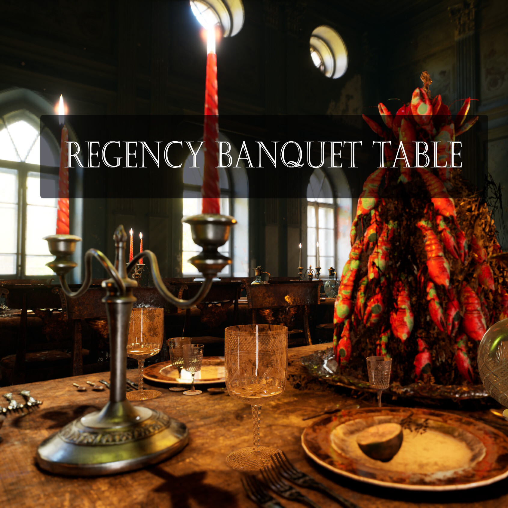 ArtStation - Regency Style Banquet Table