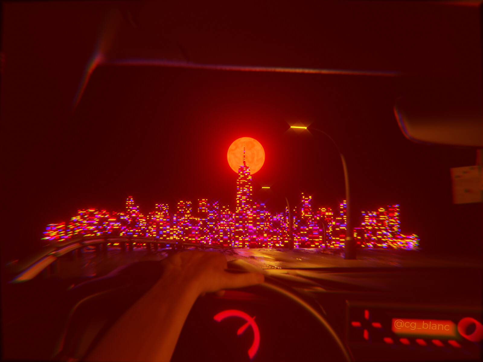 ArtStation - NIGHT DRIVING ANIMATION