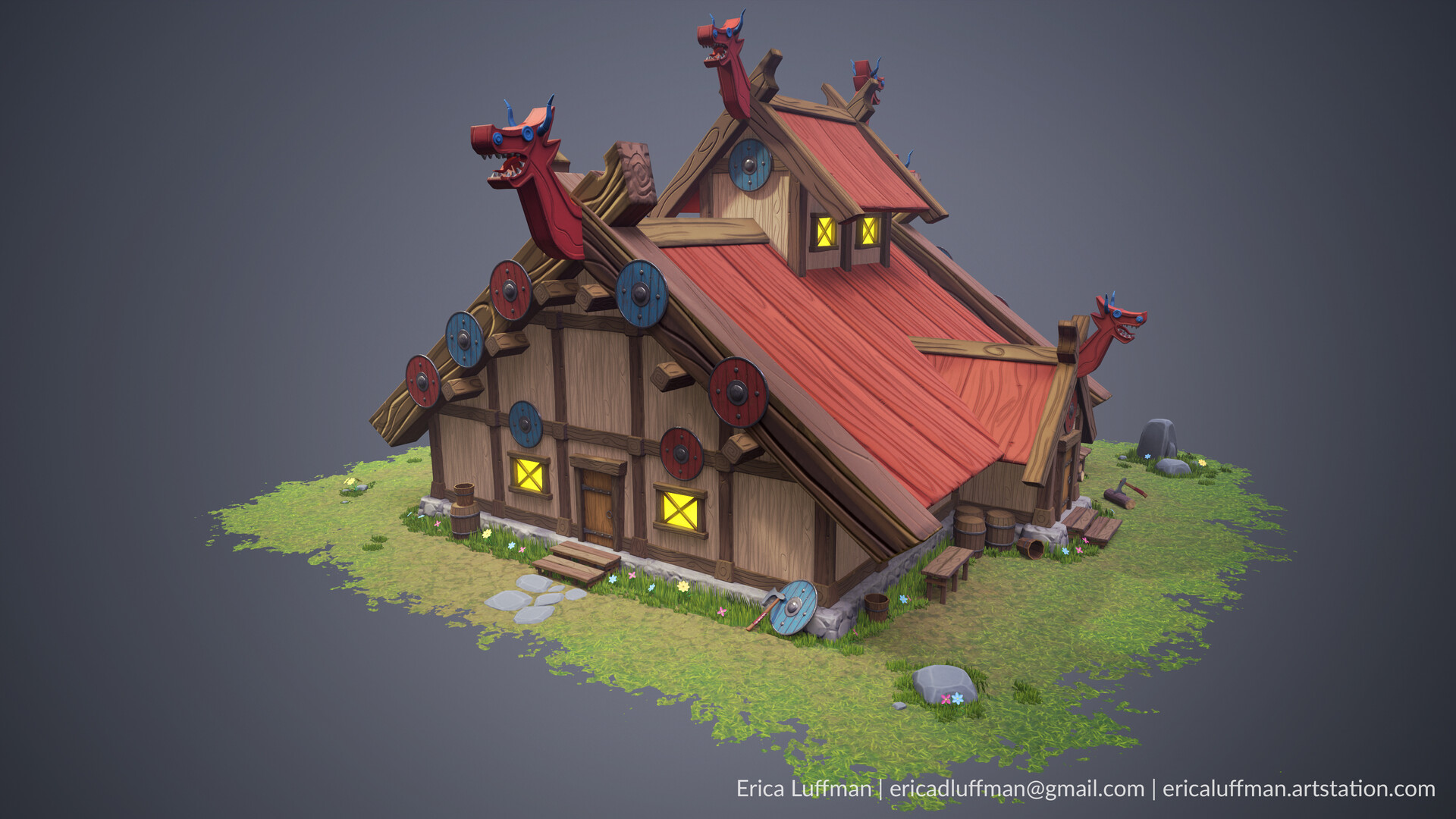 ArtStation - Stylized Viking House