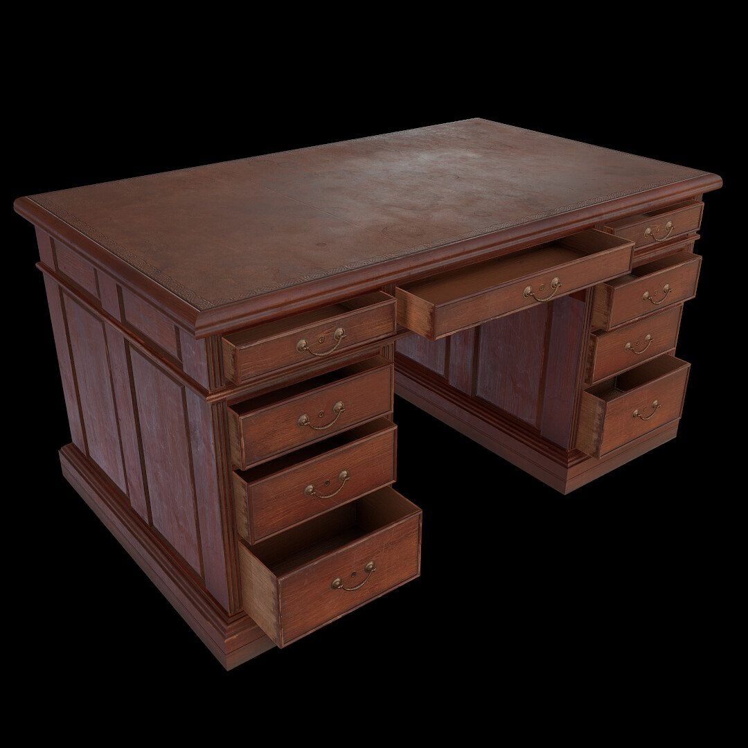 ArtStation - Vintage Office Table