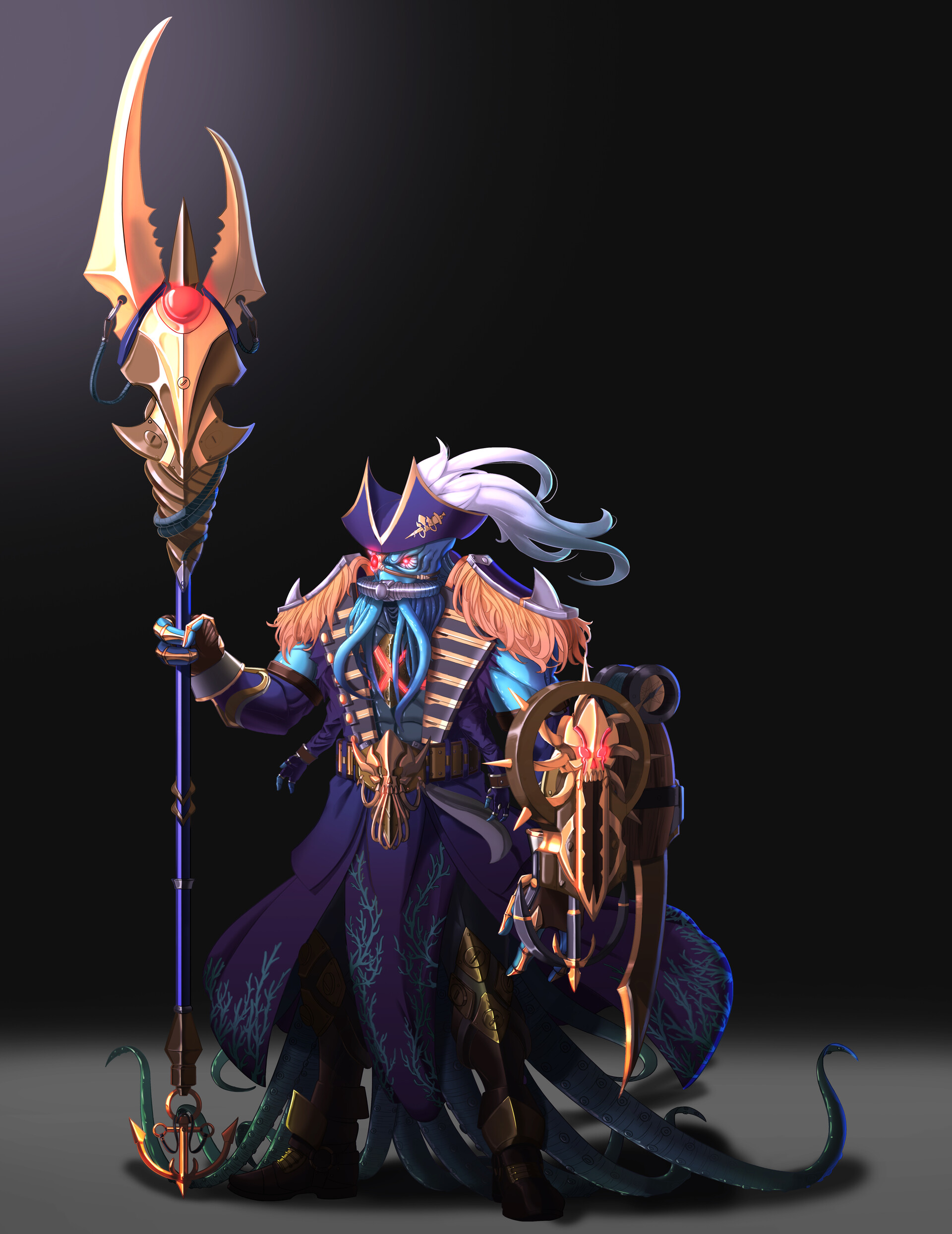 ArtStation - "The Lord of abysmal sea" Captain Edward .Trident III