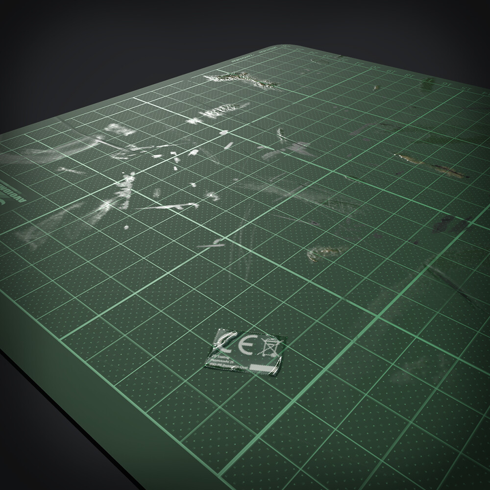 ArtStation - Worn out cutting pad [Props]