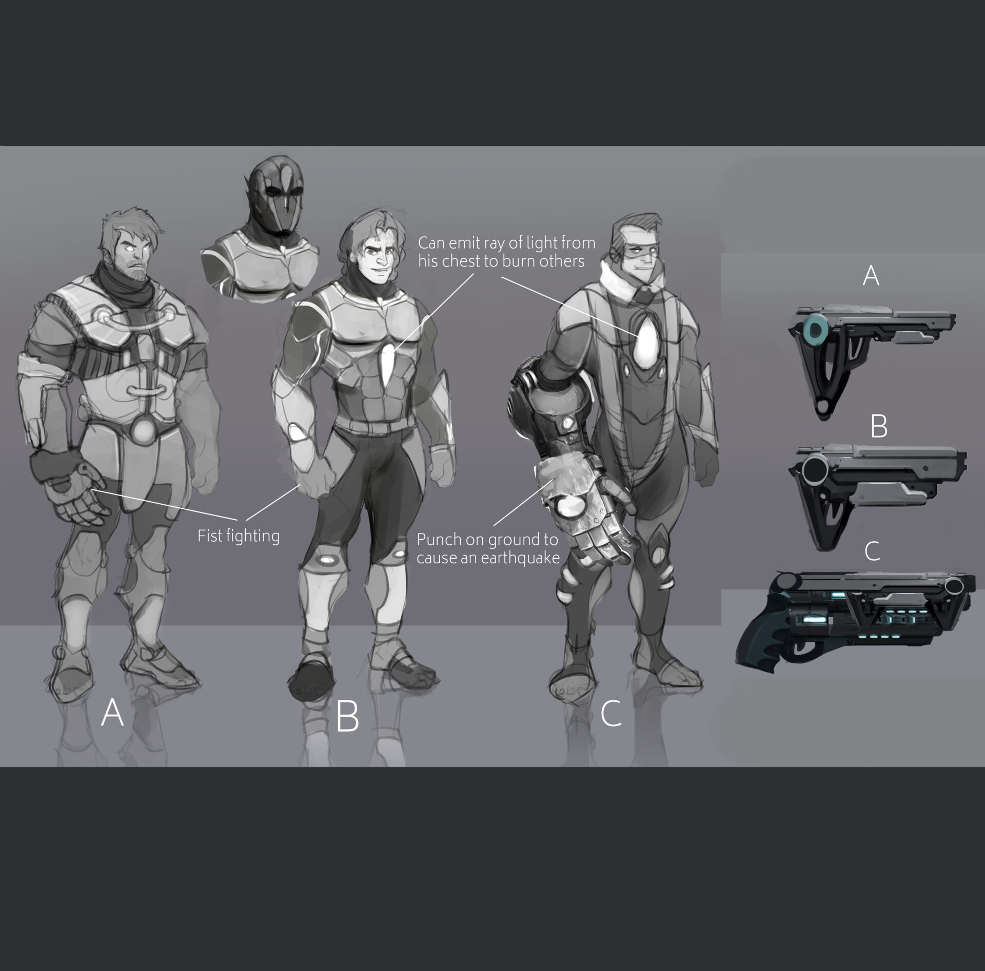 ArtStation - Shooting game protagonist design for a client