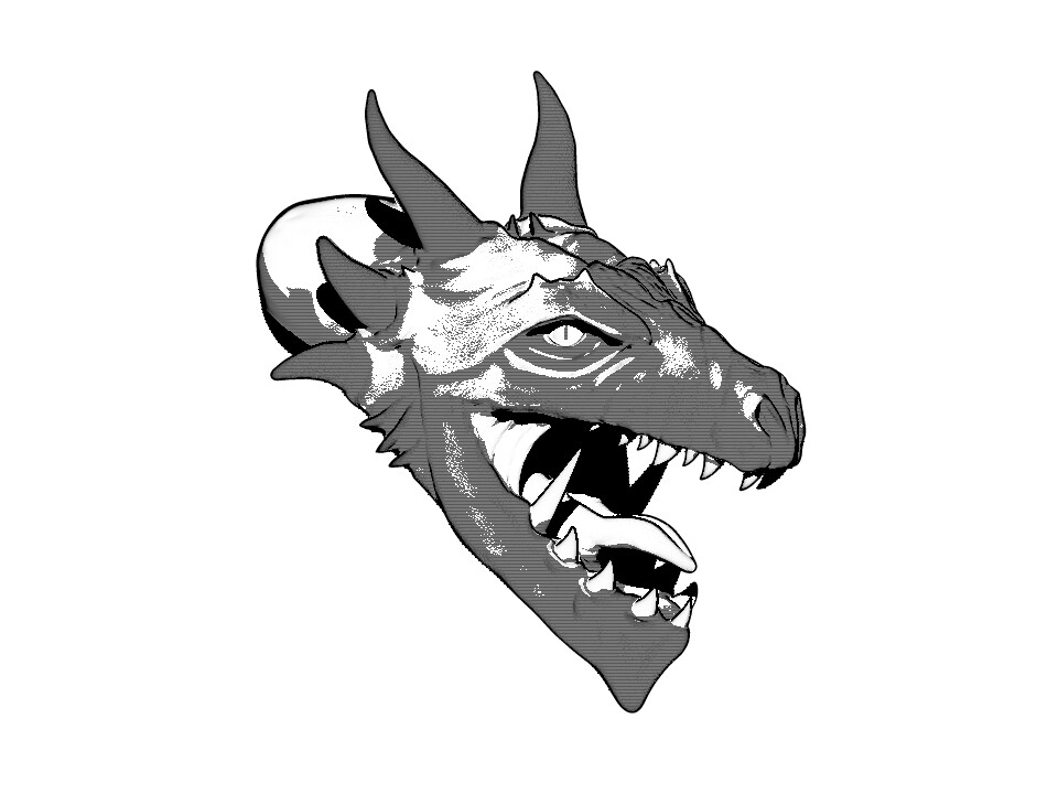 ArtStation - Dragon Head | 3D modeling