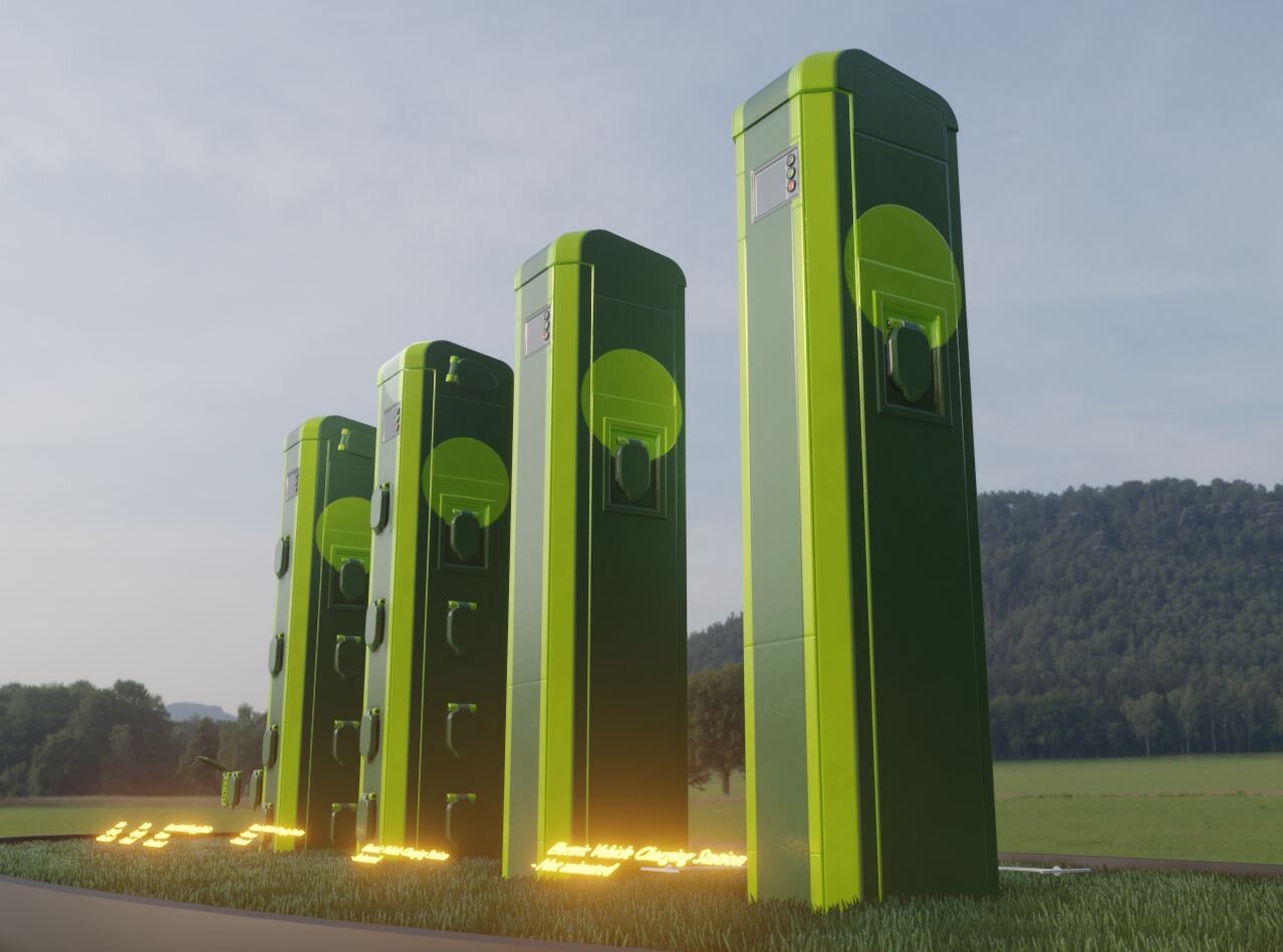 ArtStation - Electric Vehicle Charging Station Version 2