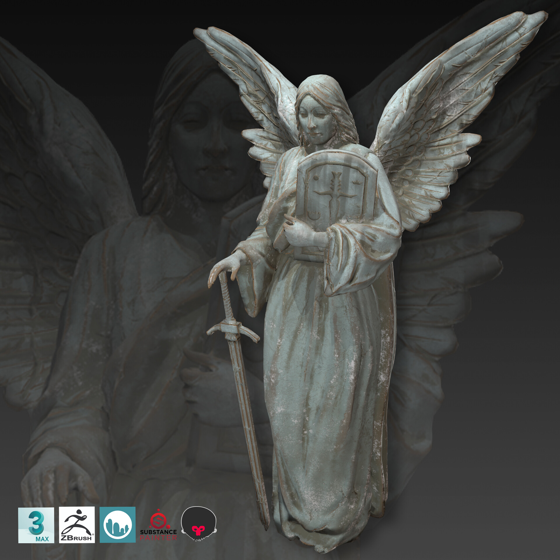 ArtStation - Angel Stone Statue