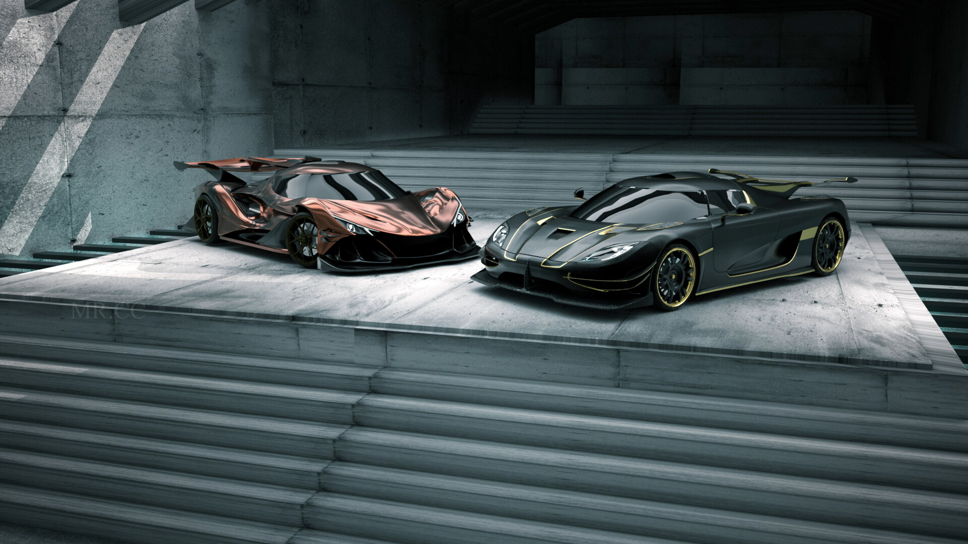 ArtStation - Car showcasing (koenigsegg rs & apollo IE)