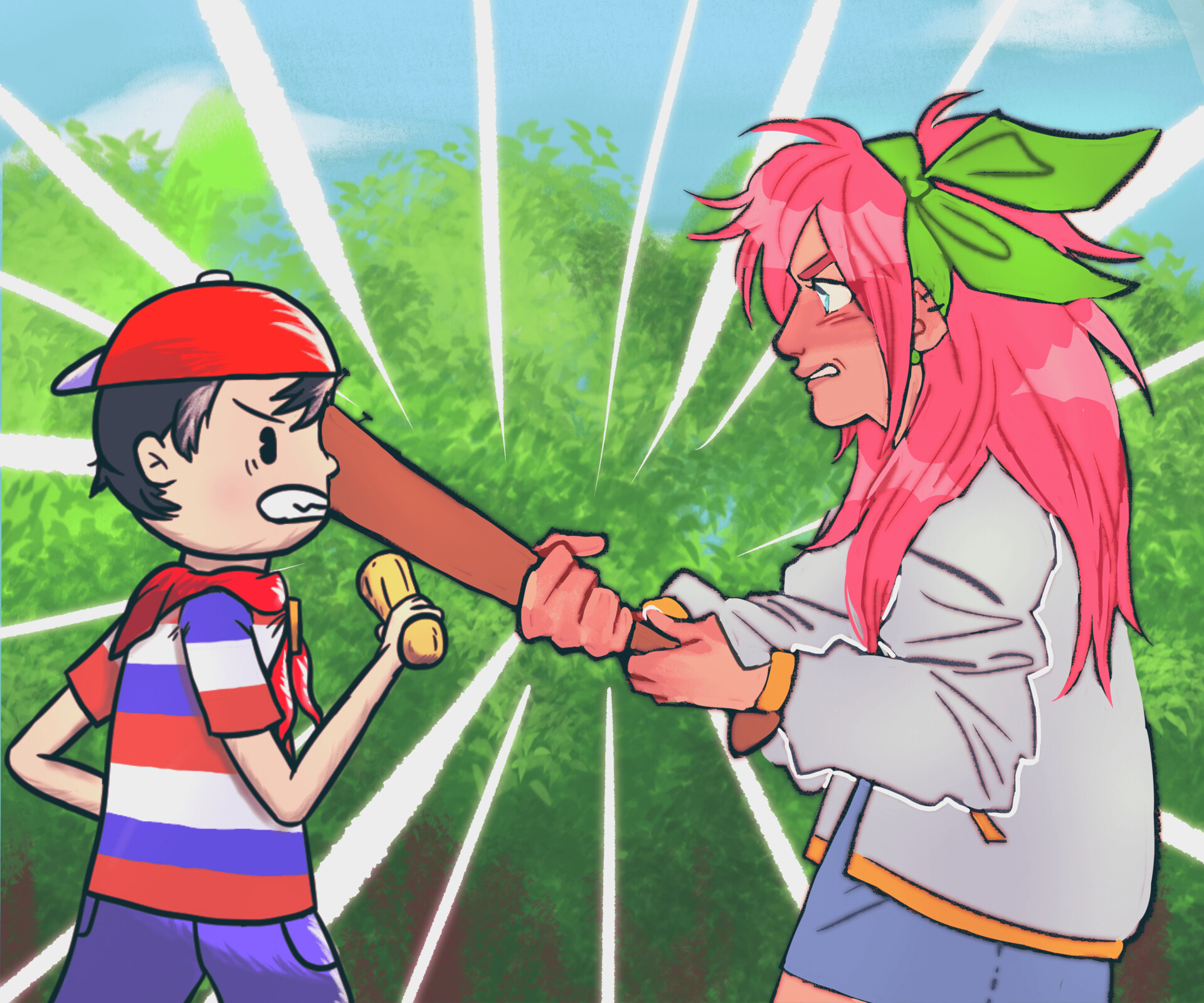 ArtStation - OMORI x MOTHER crossover with @/onett.residence on Instagram!