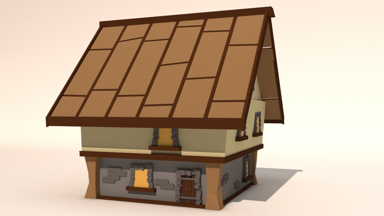 ArtStation - Low Poly Buildings(Medieval)