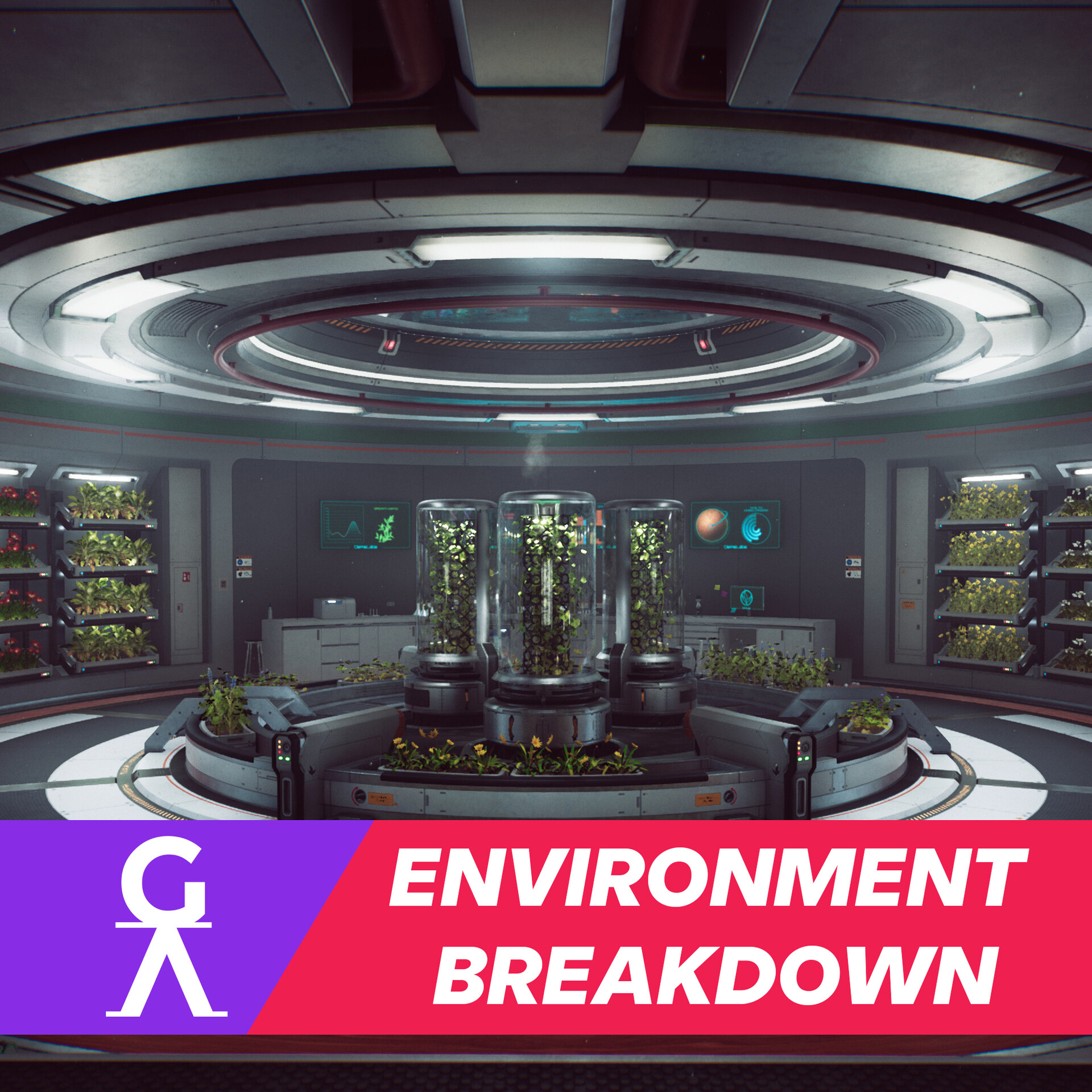 ArtStation - Hydroponics Lab - Environment Breakdown – Andy Baigent