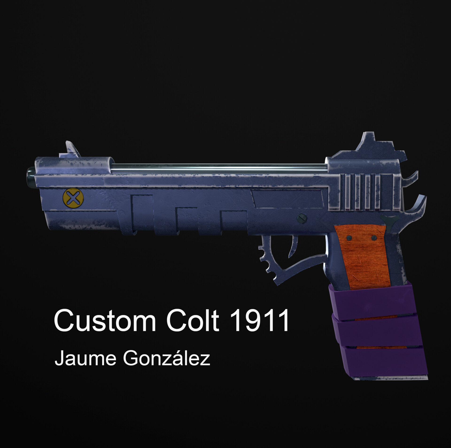 Jaume González Verge - Custom cartoonish Colt 1911