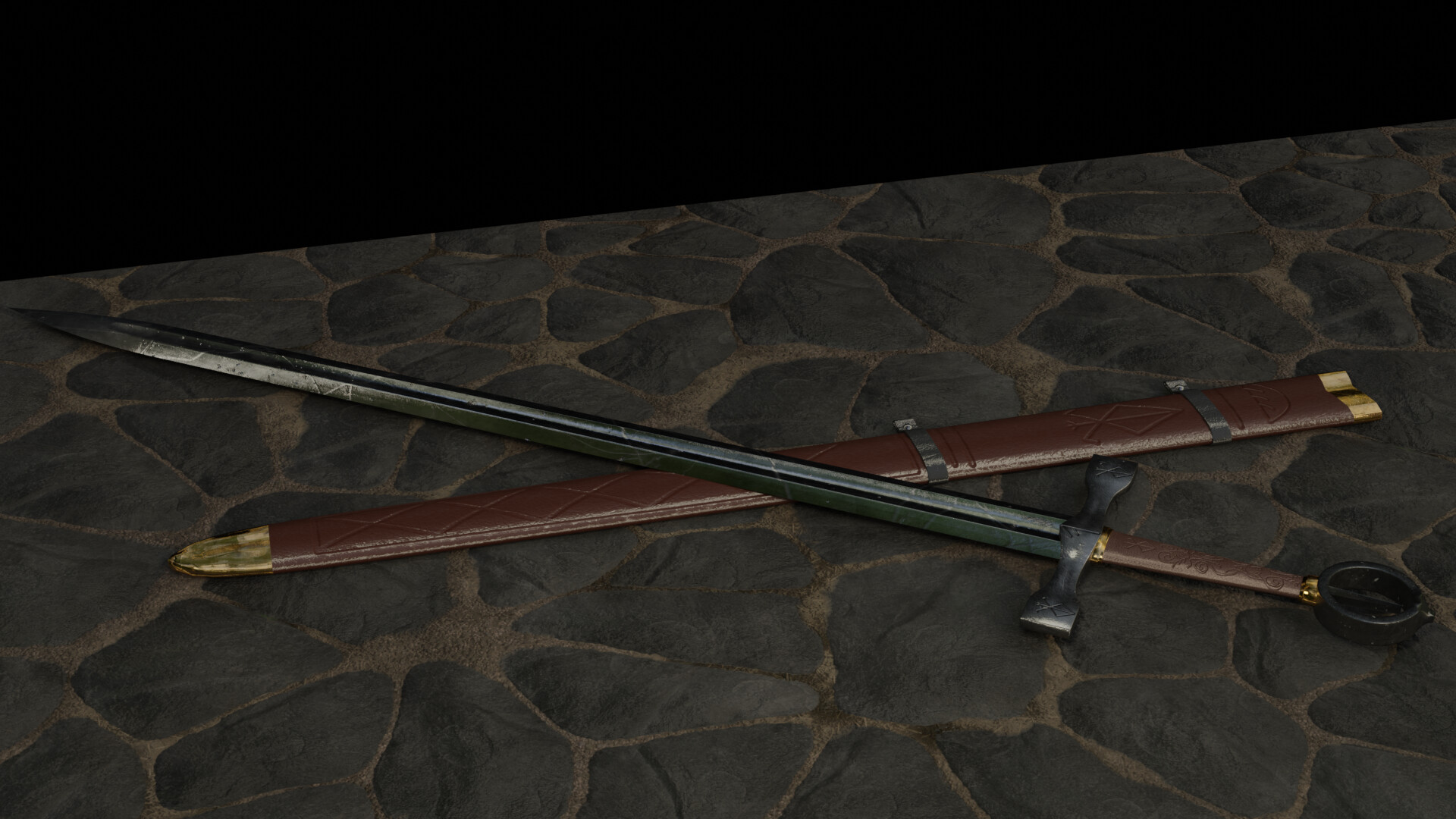 ArtStation - Sword and Scabbard Set (Low Poly)