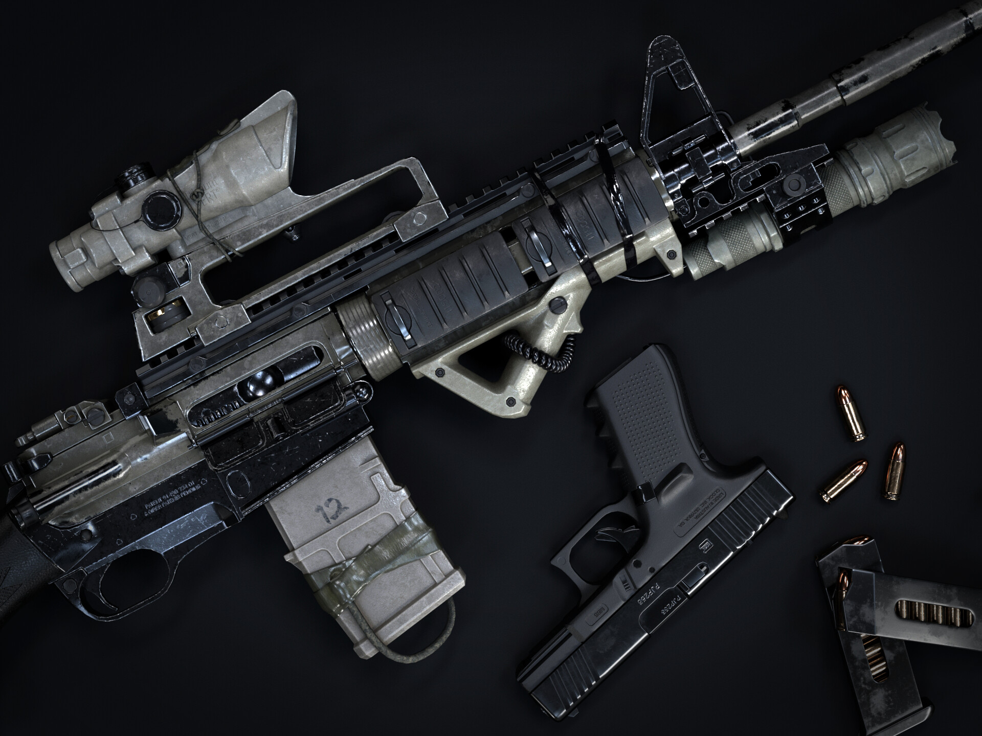 ArtStation - M4 & Glock