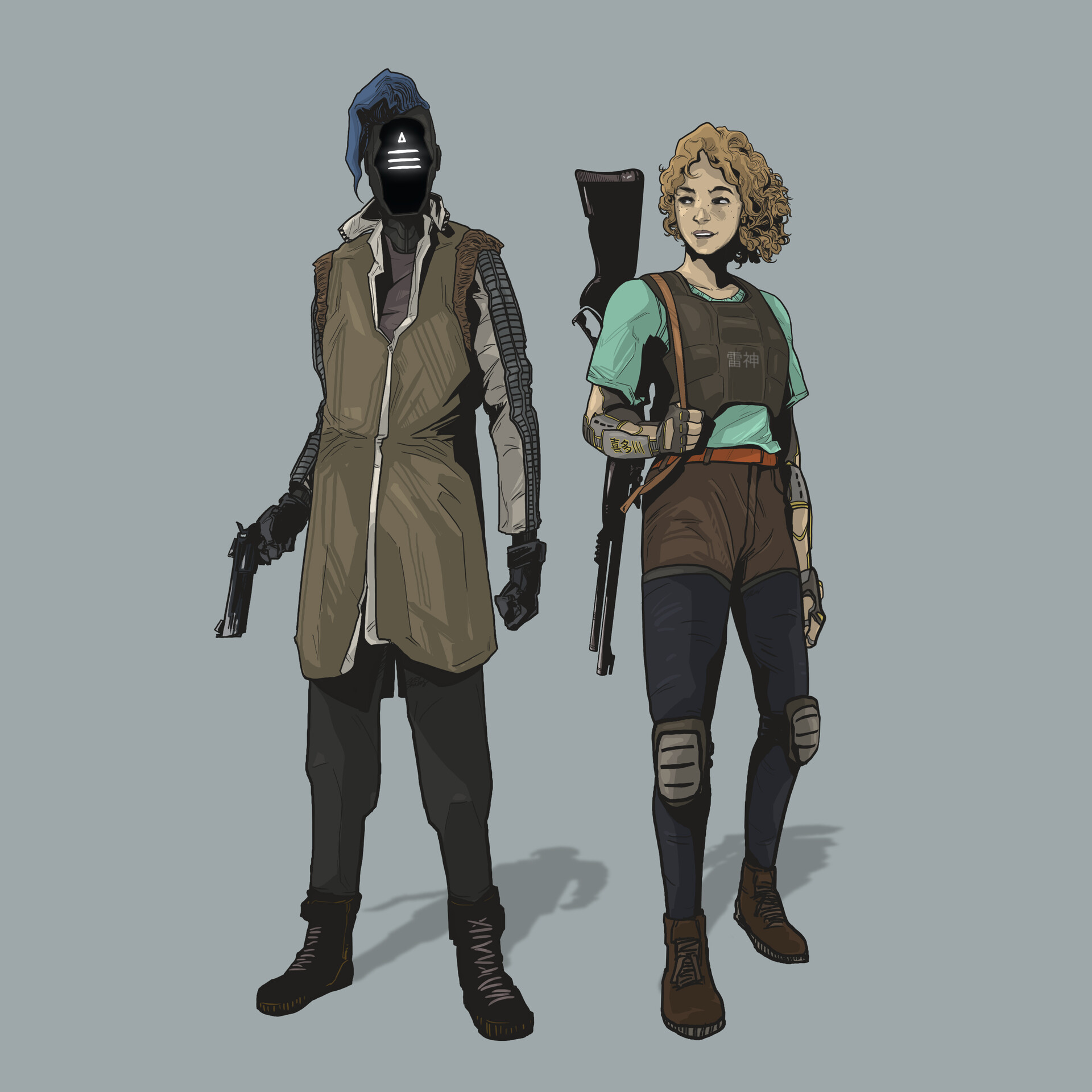 ArtStation - Abe & Josie - Cyberpunk 2020 TRPG OCs