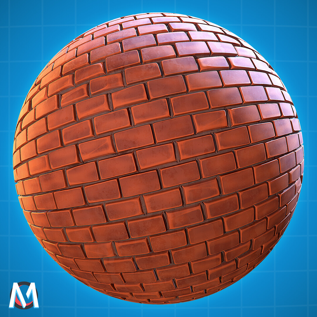 ArtStation - Stylized Brick Wall