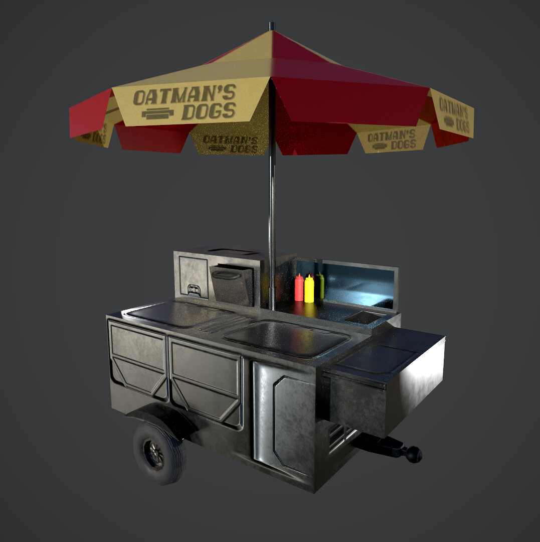 ArtStation - Hot Dog Stand (Game Prop)