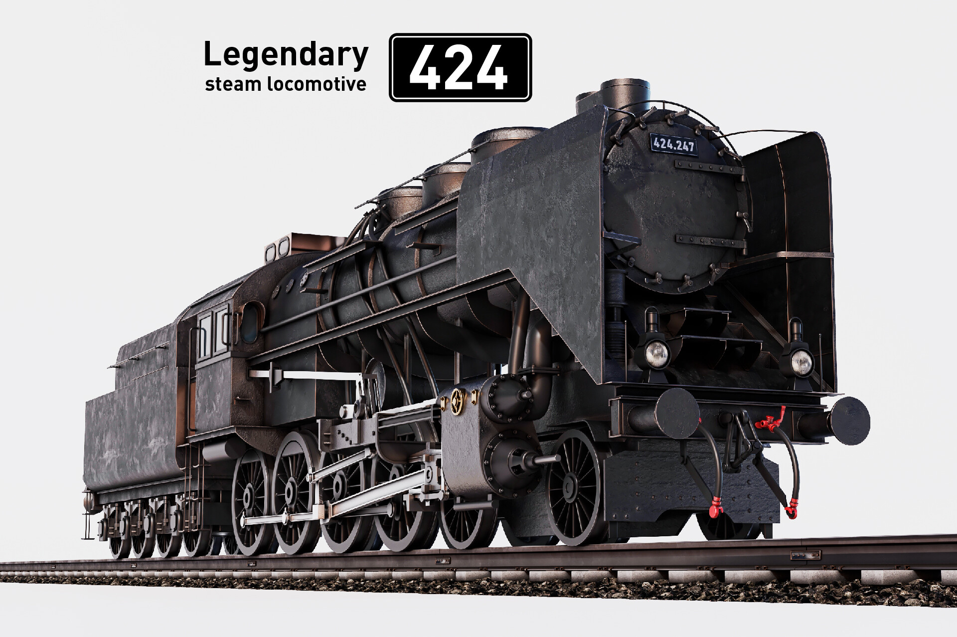 ArtStation - Mav Class 424 with railroad