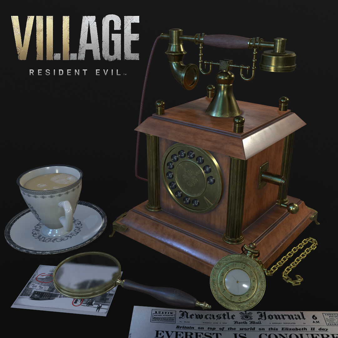 ArtStation - Antique Telephone Scene