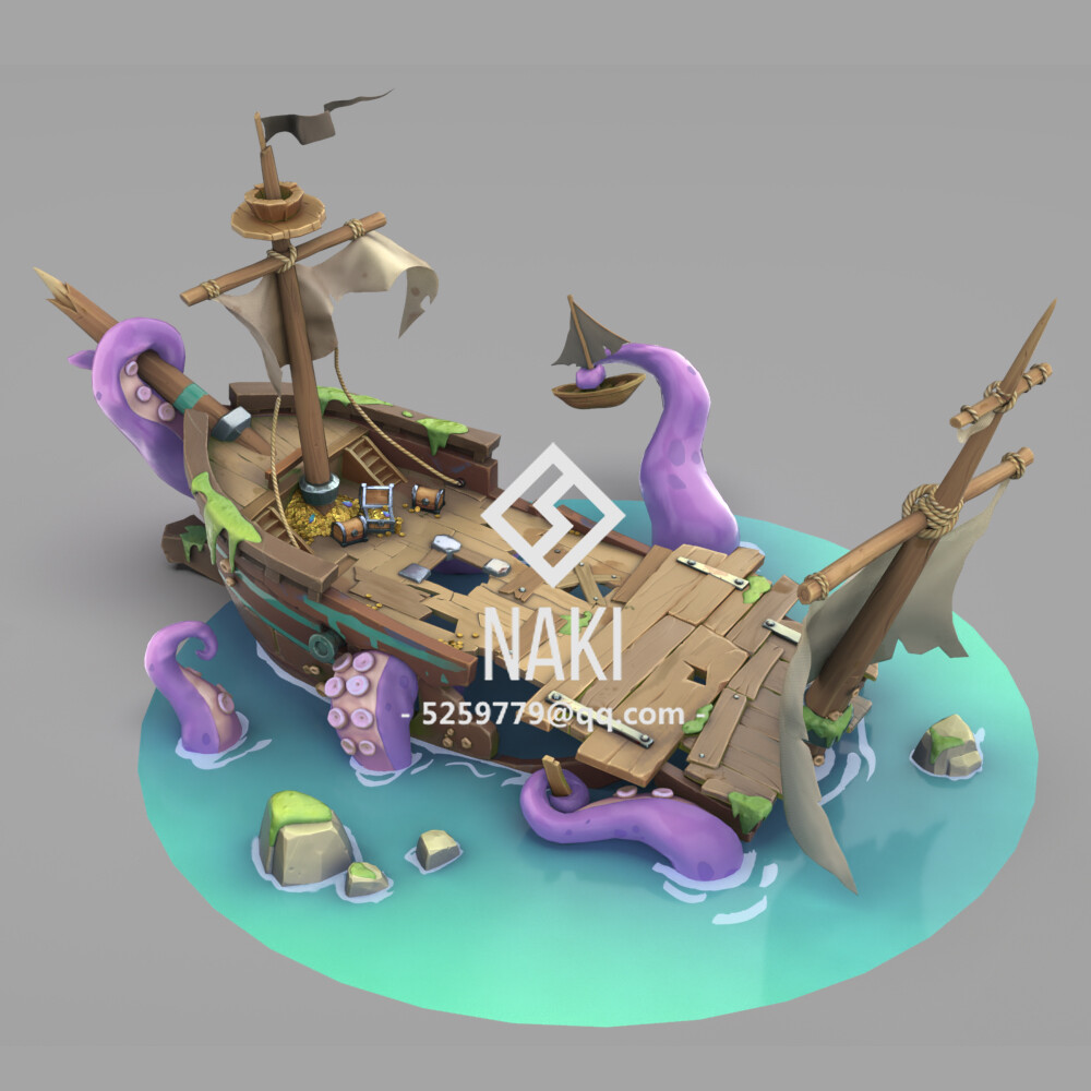 ArtStation - PBR Stylized Ship