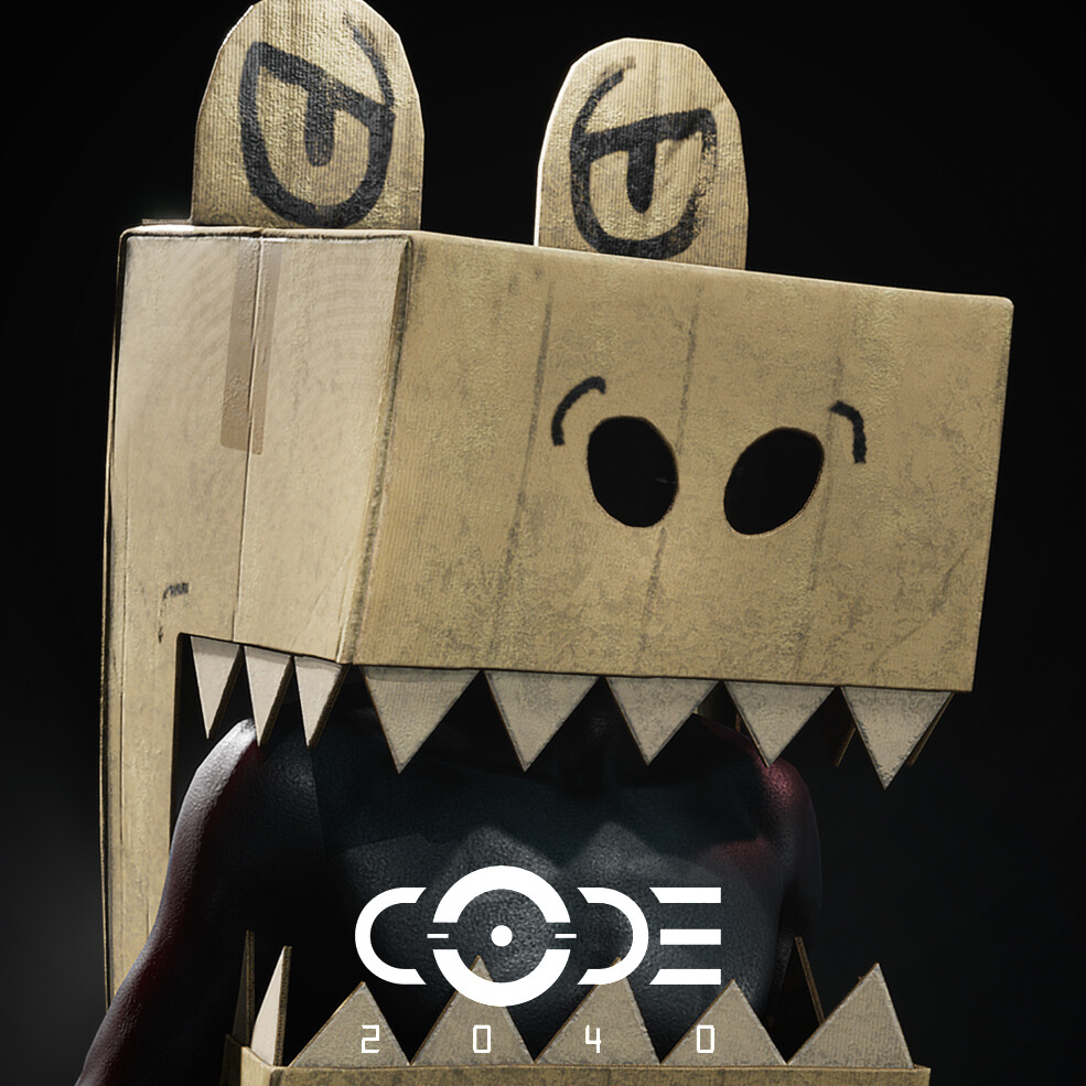 ArtStation - CODE2040 / Dinosaur Carton Style (恐龍紙箱人_低成本造型)