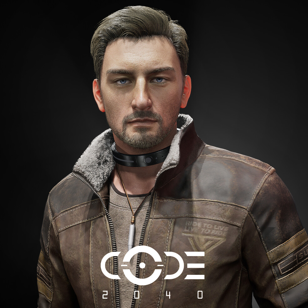 ArtStation - CODE2040 / Leather jacket Style (皮革外套造型)