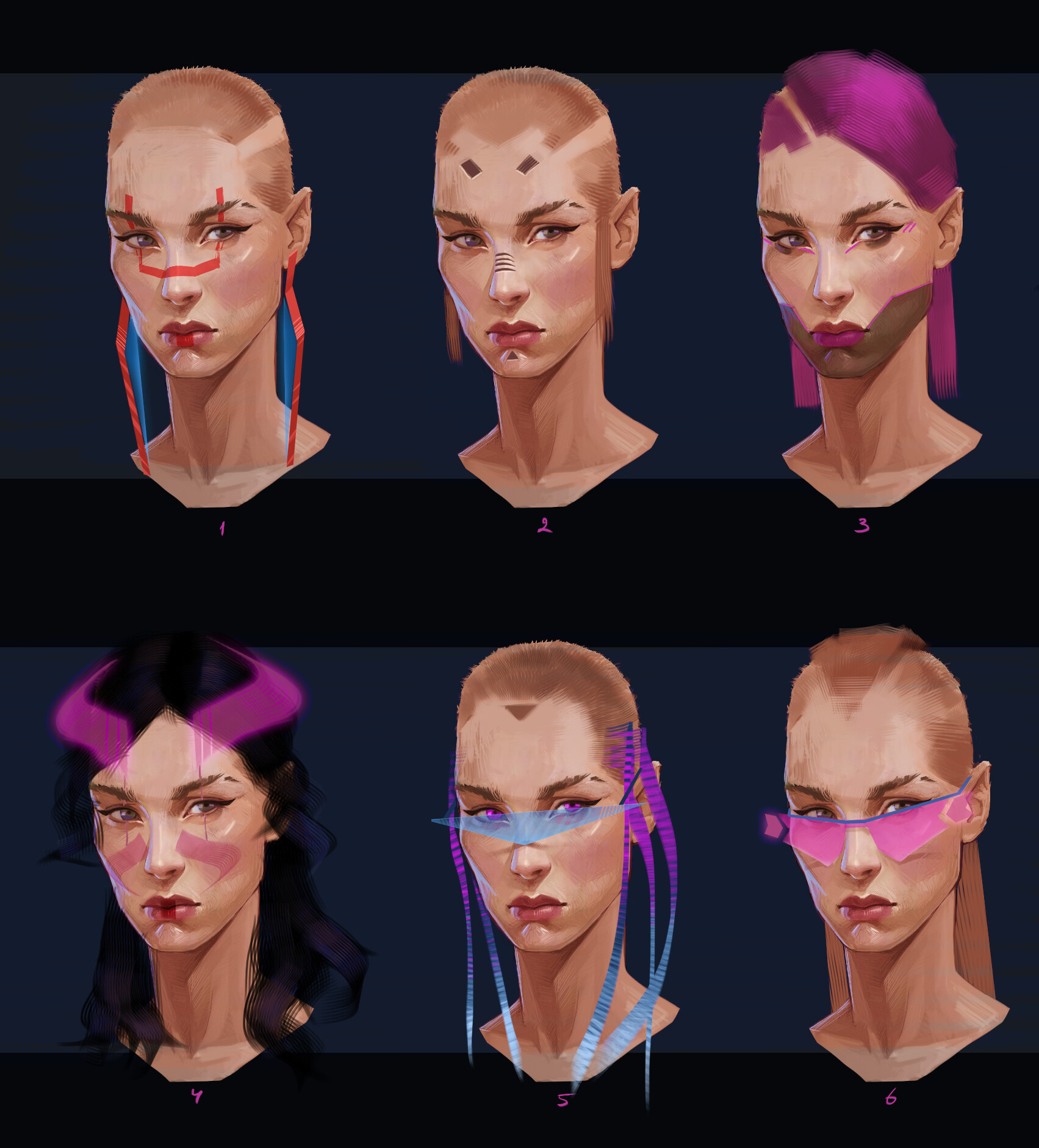 ArtStation - Research (face concepts)