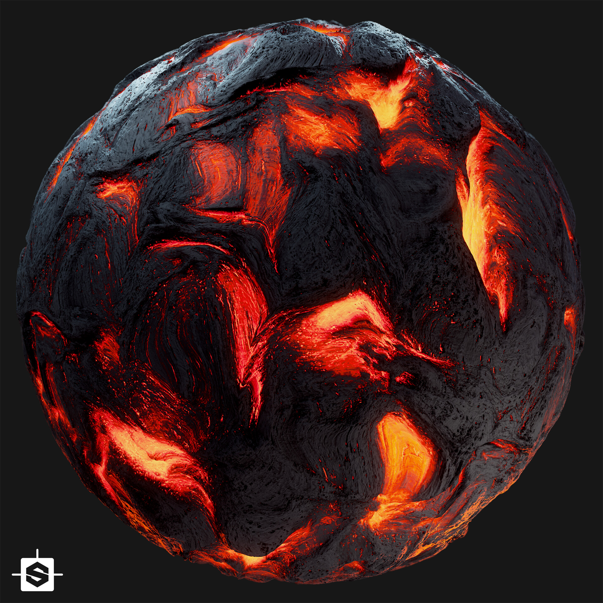 ArtStation - Flowing Lava Material