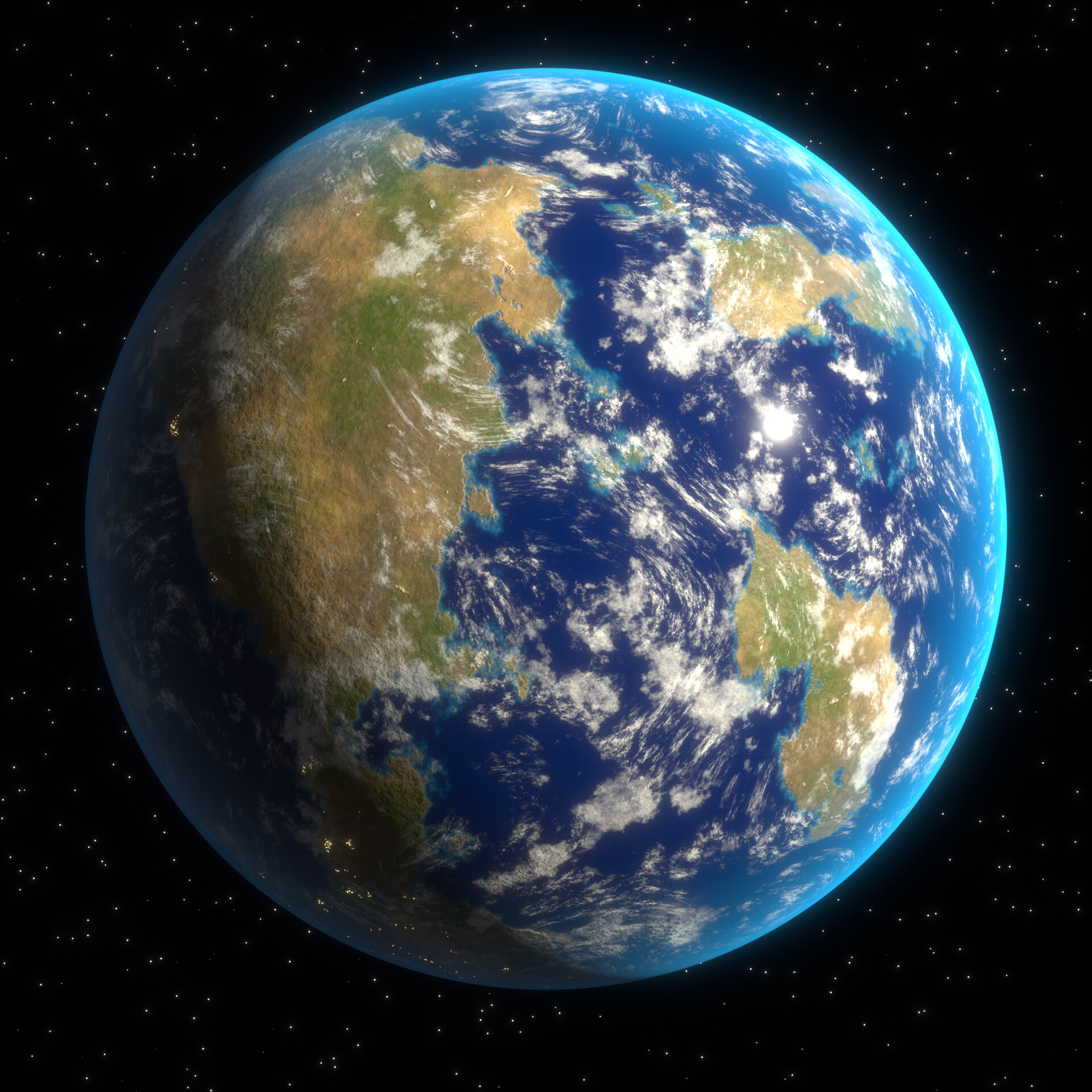 ArtStation - Completely Procedural Earth (Blender Tutorial)