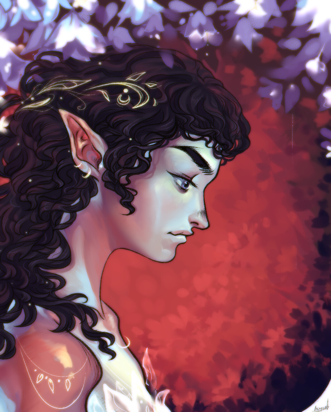 ArtStation - Redraw Elf portrait