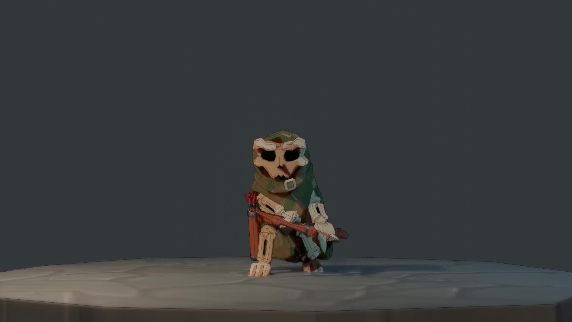 NVotW - Lowpoly ''Cloth simulation exercise'' /w Ranger Skeleton