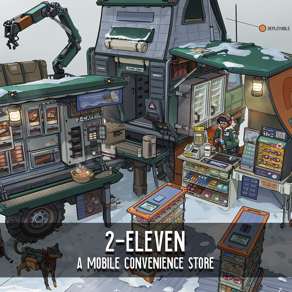 ArtStation - Mobile Conbini "2-Eleven"
