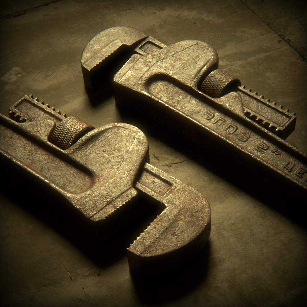 ArtStation - RUSTY PIPE WRENCH