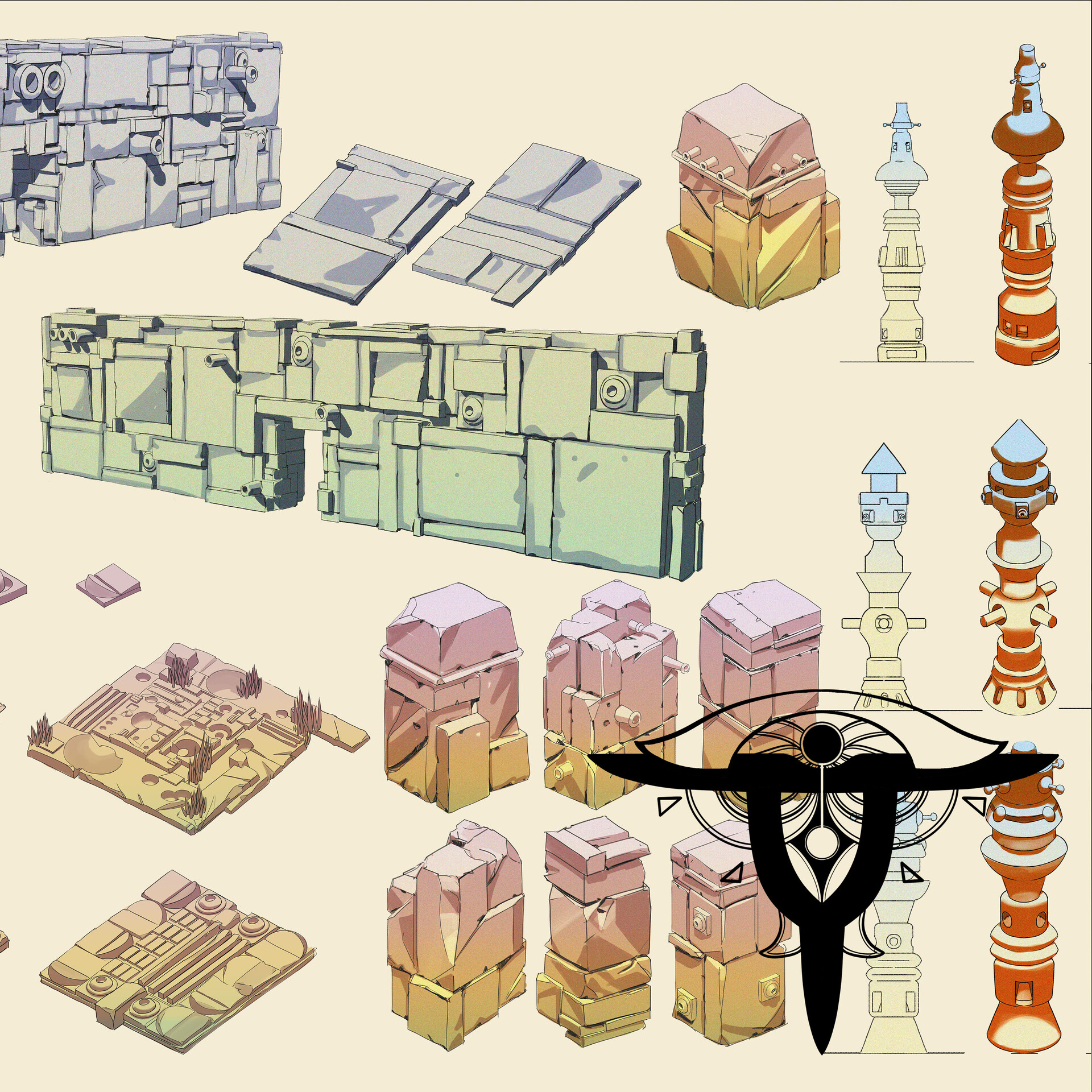 ArtStation - Environment modular props