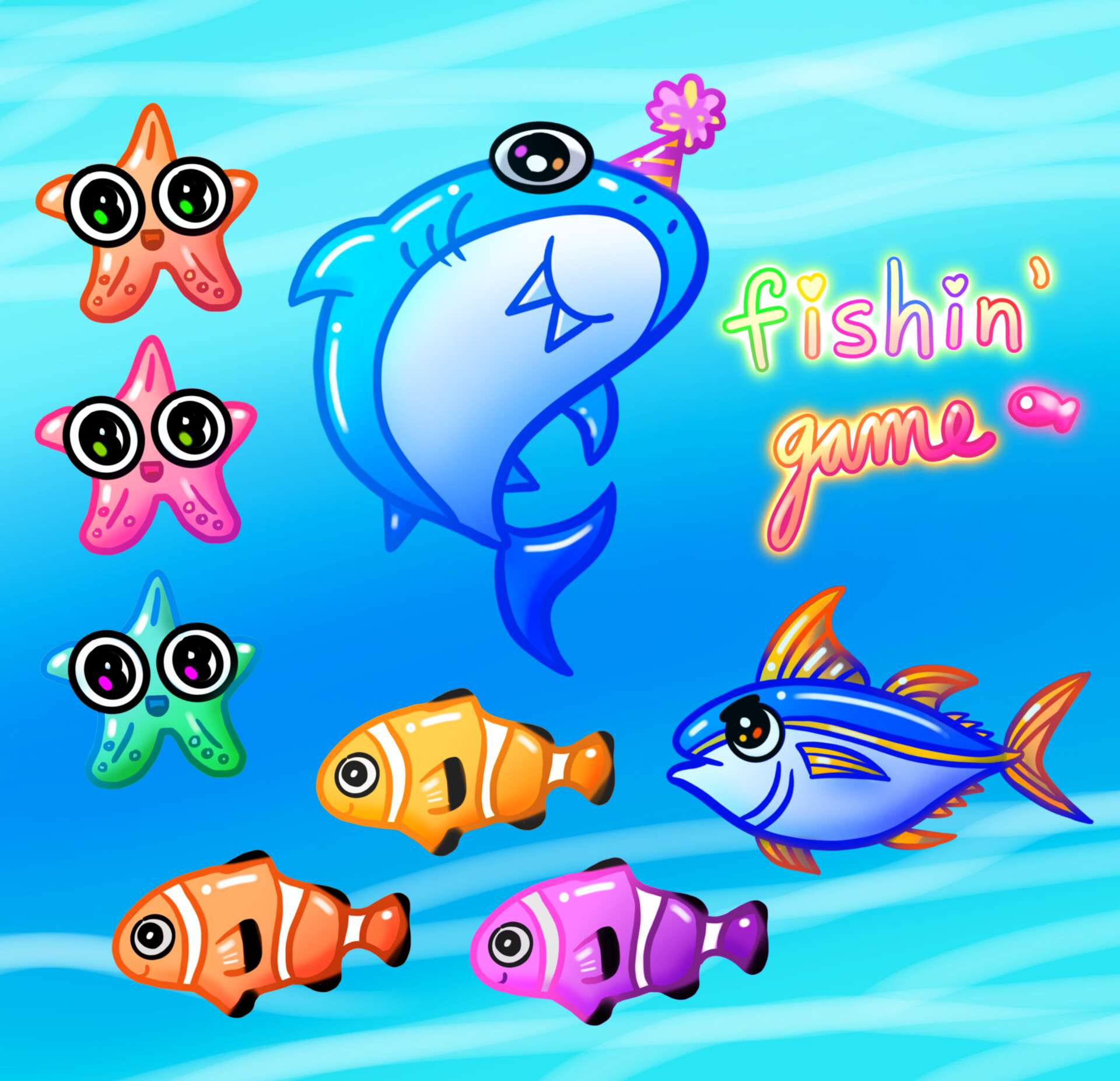 ArtStation - Fishing Game Jam Art & Unity Animations