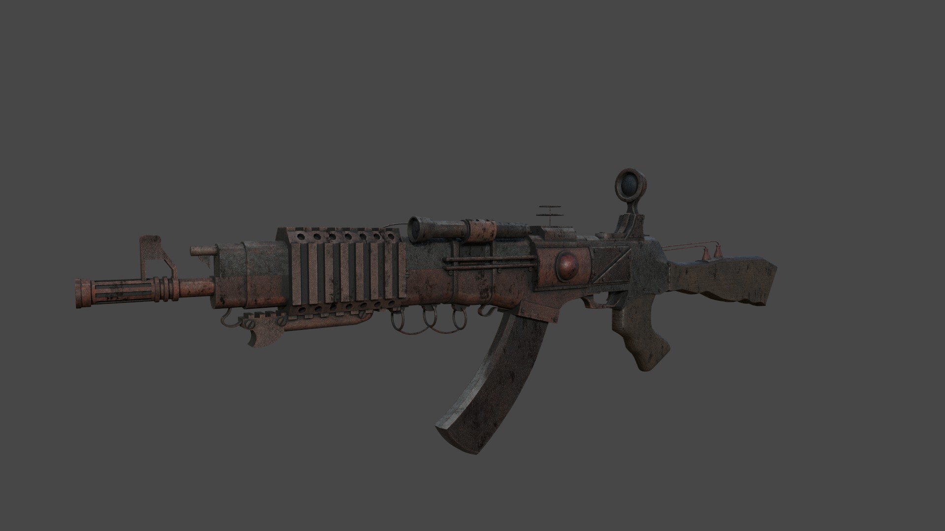 ArtStation - Steampunk assault rifle