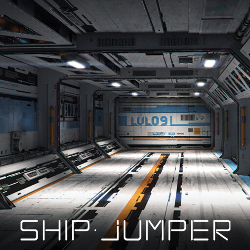 ArtStation - Ship Jumper Starship Hallway 3