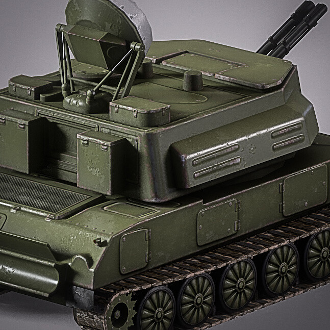 ArtStation - M1992 SPAAG Distance Model