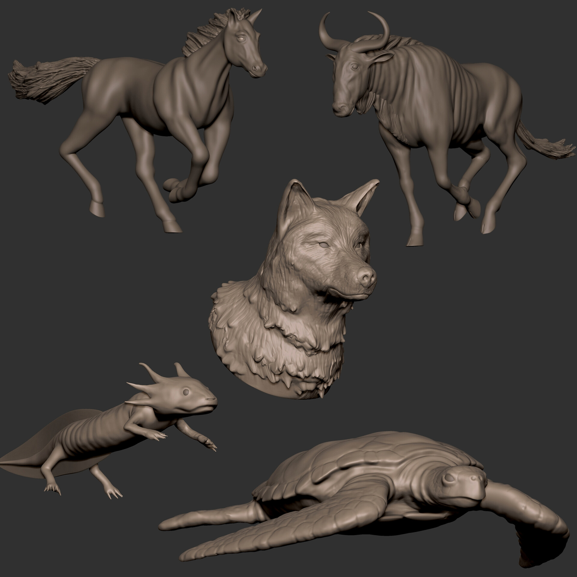 ArtStation - Animal sculpts