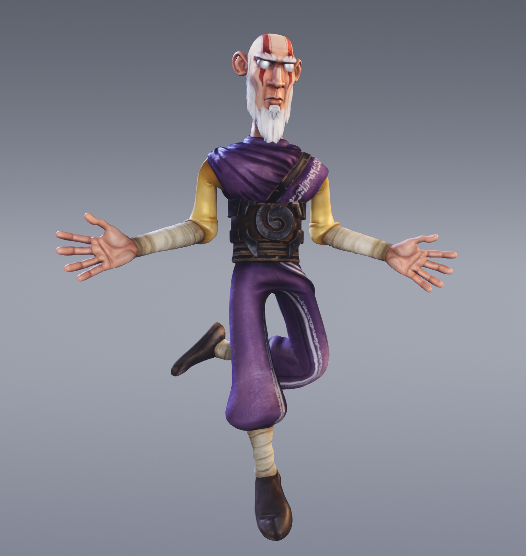 ArtStation - Floating Monk Lighting Render